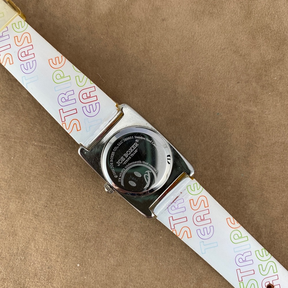 Vintage Joe Boxer Smiley Face Watch Rainbows - Gem